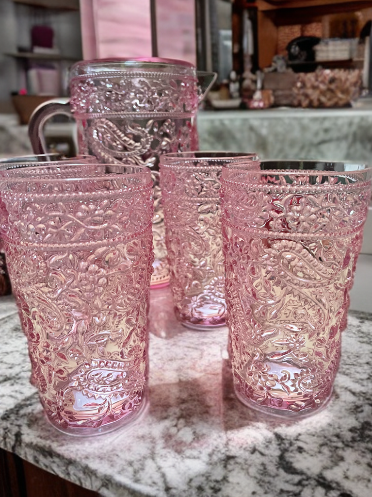 Paisley Acrylic Pitcher and Cups – Raisethevibrationaz